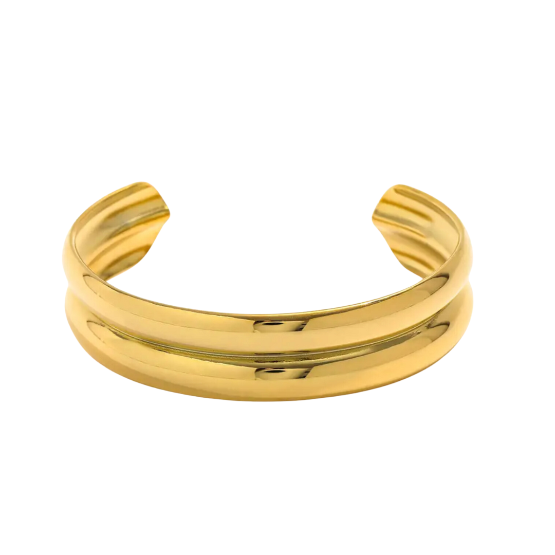 Gold Double Cuff Bracelet – Mickey's Girl