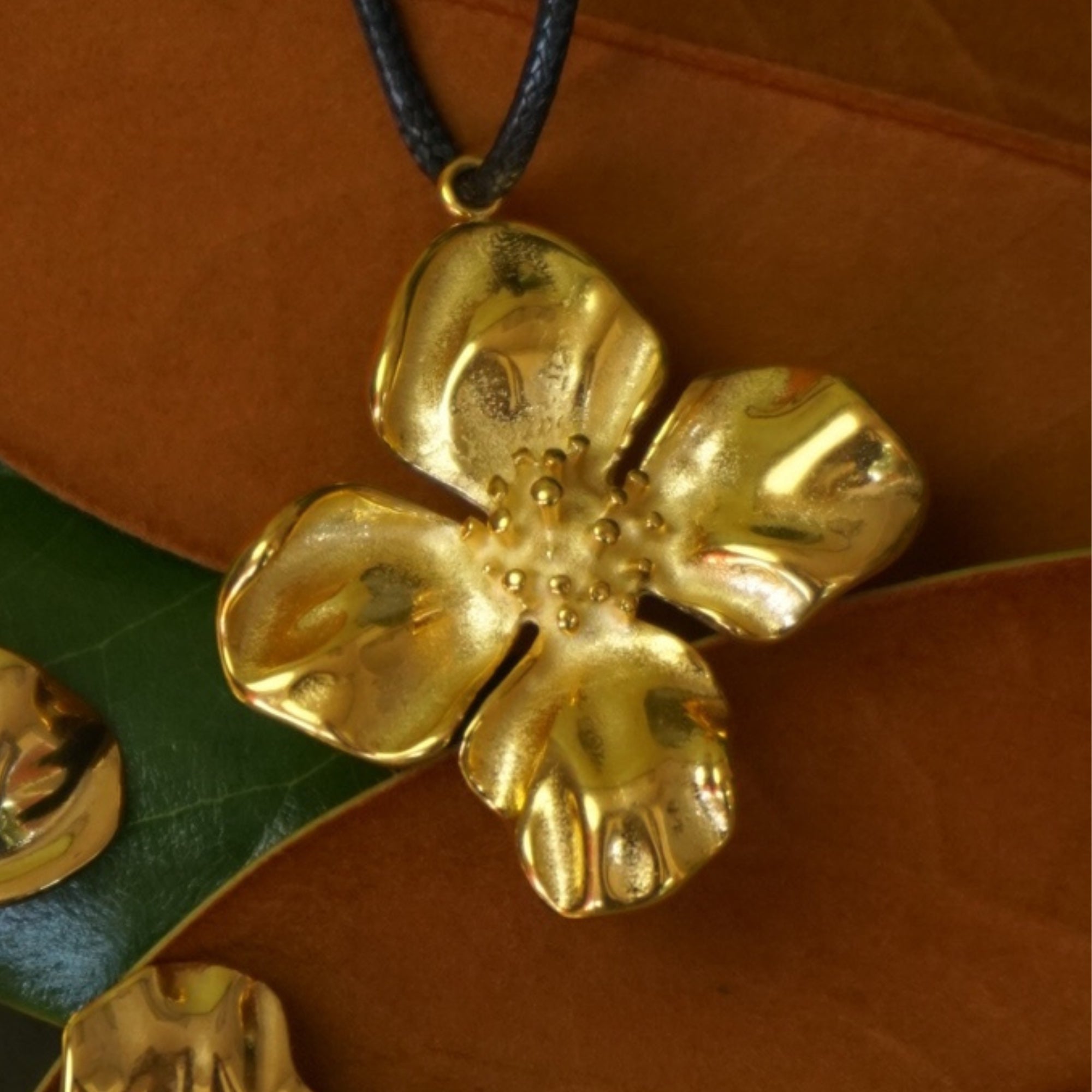 Marigold Black Leather Necklace – Mickey's Girl