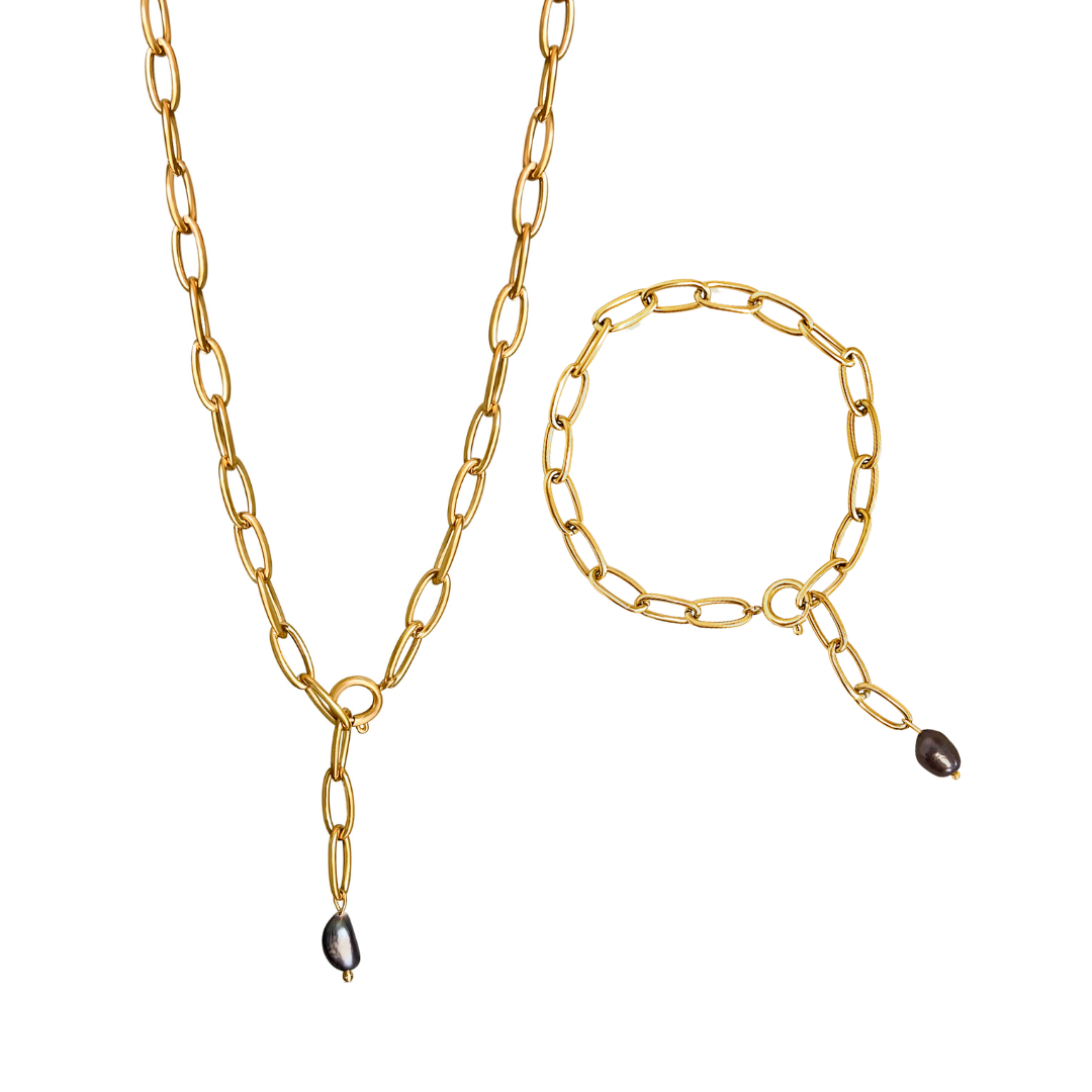 Paperclip Black Pearl Set – Mickey's Girl