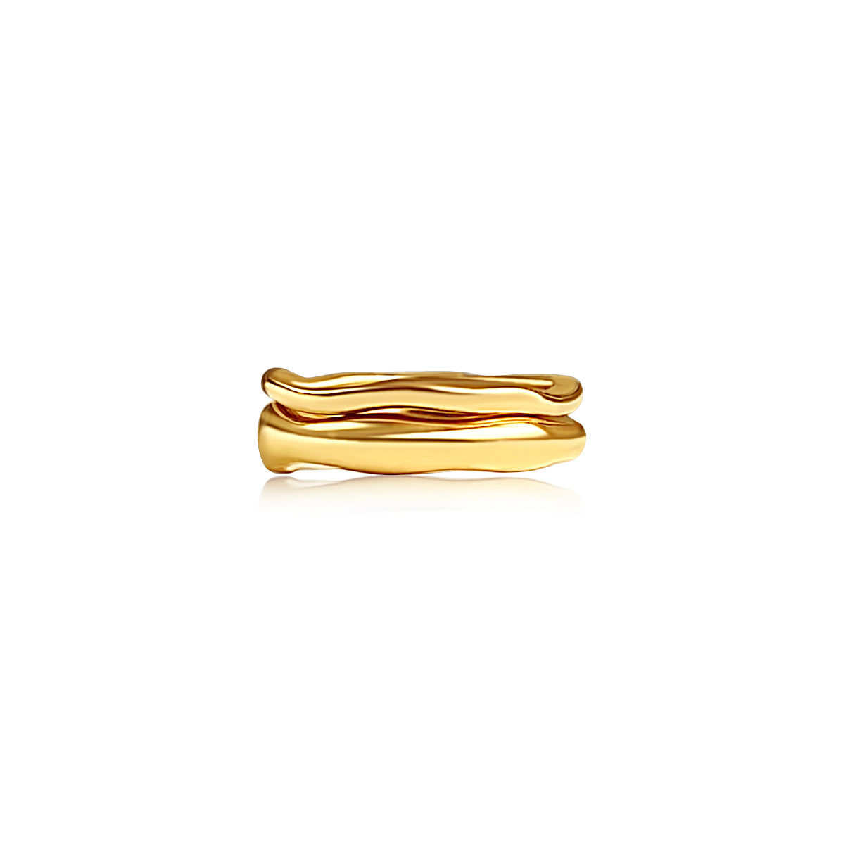 Gold Double Stacked Irregular Rings – Mickey's Girl